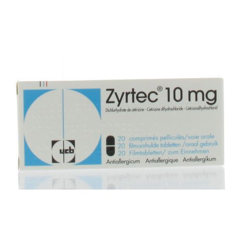 ZYRTEC COMRPIMES 20 X 10 MG : Comprimés | Pharmacodel, votre Pharmacie ...