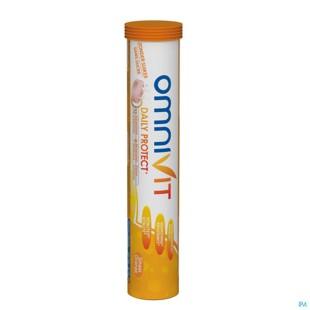 OMNIVIT DAILY PROTECT ADULT 20 COMPRIMES EFFERVESCENTS ORANGE ...