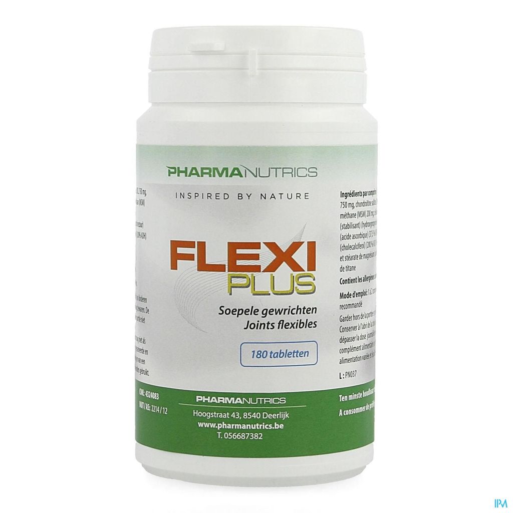 Flexi Plus Actief Comp 180 Pharmanutrics : Soepele gewrichten | Pharmacodel
