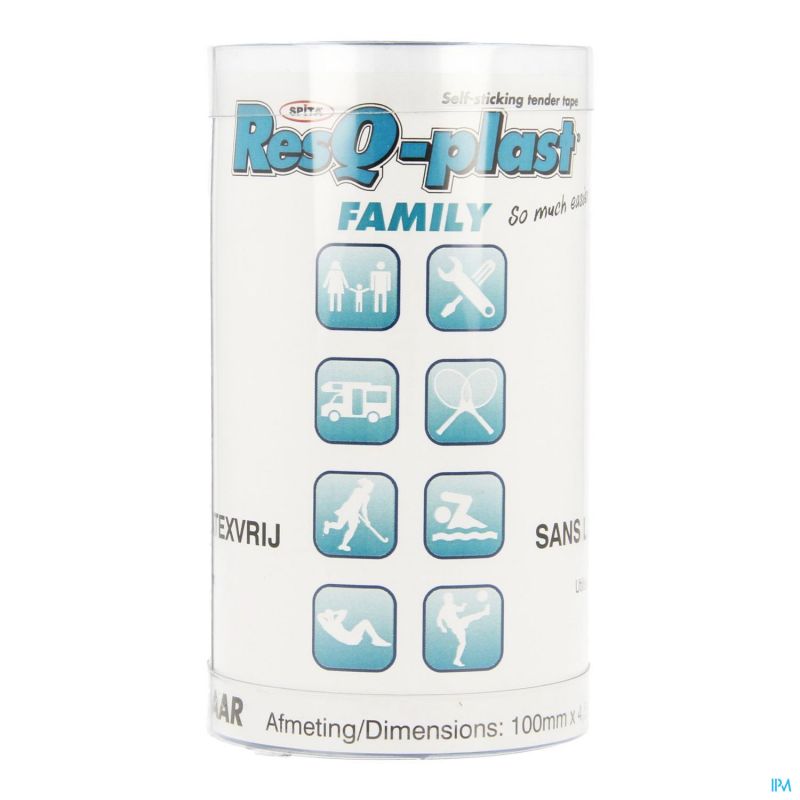 Resq-plast Family 4,5 M X 100 Mm Turquoise (1) : Fixation de pansements | Pharmacodel, Pharmacie ...