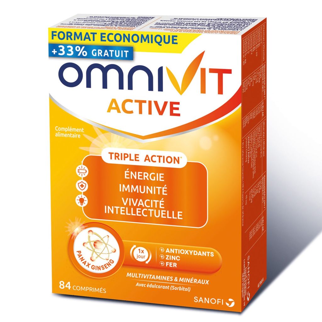 OMNIVIT ACTIVE COMPRIMES 84 X 40 MG : Adultes | Pharmacodel, votre ...