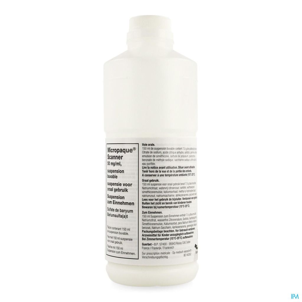 MICROPAQUE SCANNER 150 ML : Divers | Pharmacodel, votre Pharmacie en Ligne