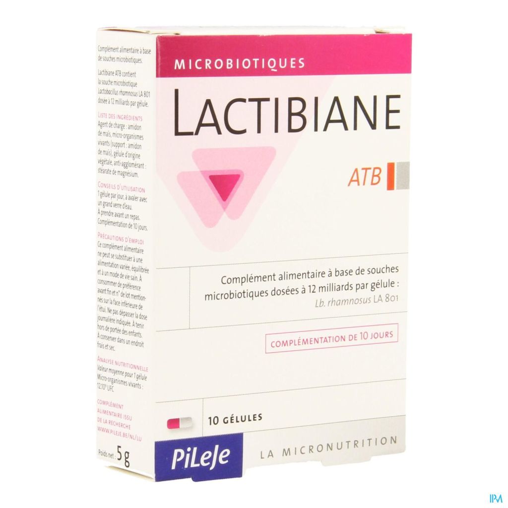LACTIBIANE ATB 10 CAPSULES : Flore intestinale | Pharmacodel, votre ...