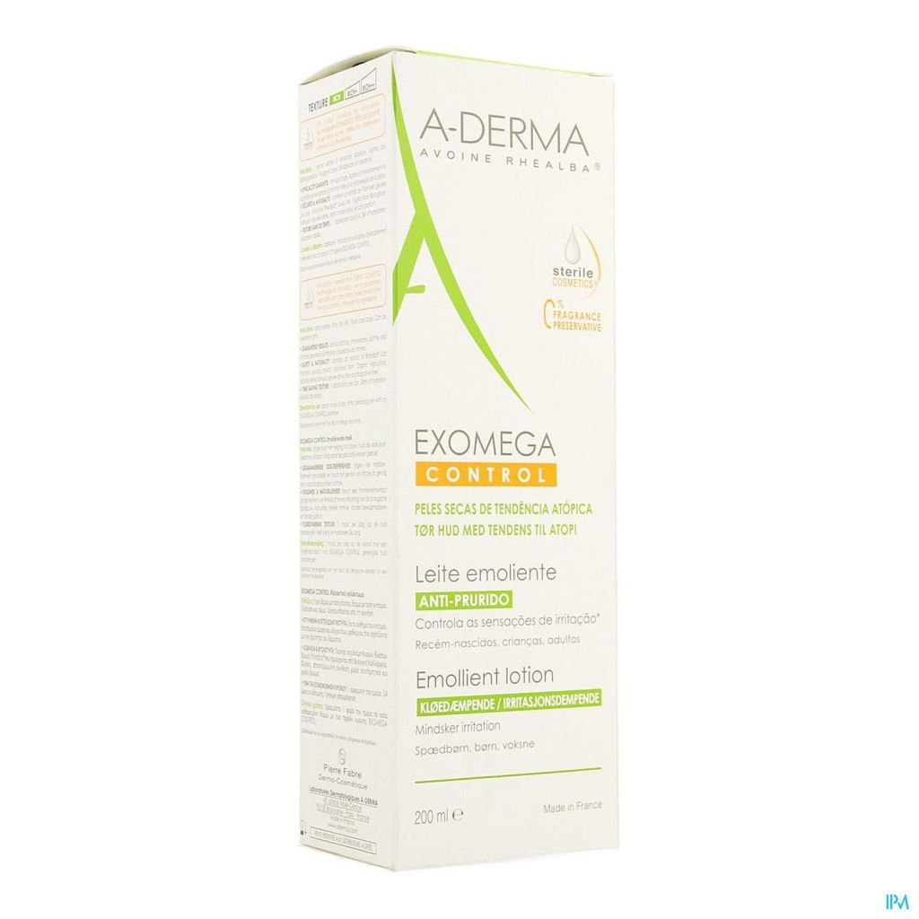 ADERMA EXOMEGA CONTROL LAIT 200 ML : Crèmes - Laits - Gels ...
