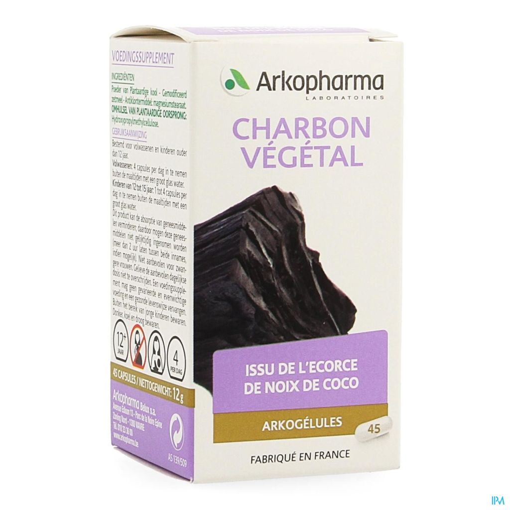 ARKOGELULES CHARBON VEGETAL BIO 150 CAPSULES : Arkogelules ...