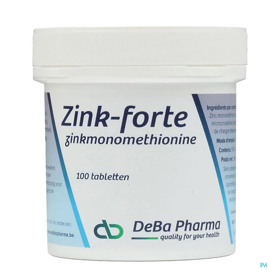 DEBA ZINC FORTE COMPRIMES 100 X 225 MG : Zinc | Pharmacodel, Pharmacie ...