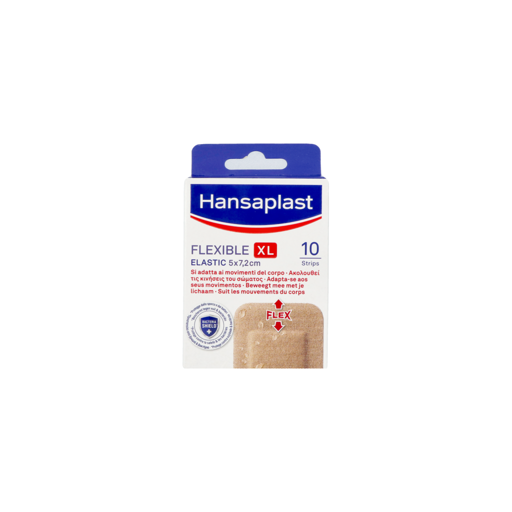 HANSAPLAST ELASTIC FLEXIBLE XL 10 STRIPS : Pansements | Pharmacodel ...